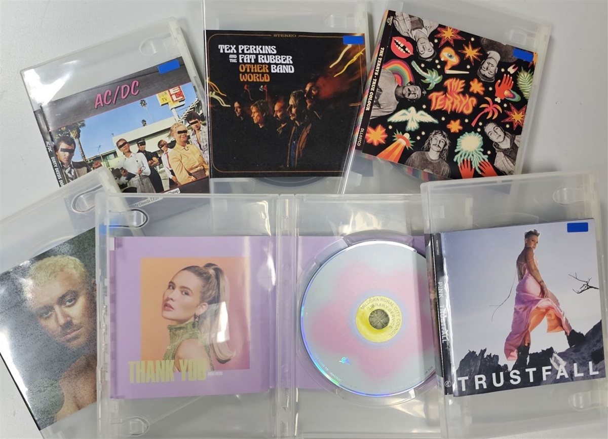 You can borrow music CDs from your local library