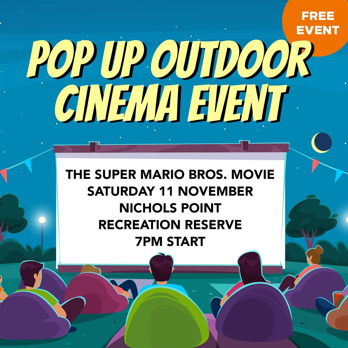 Pop Up Outdoor Cinema event – The Super Mario Bros. Movie