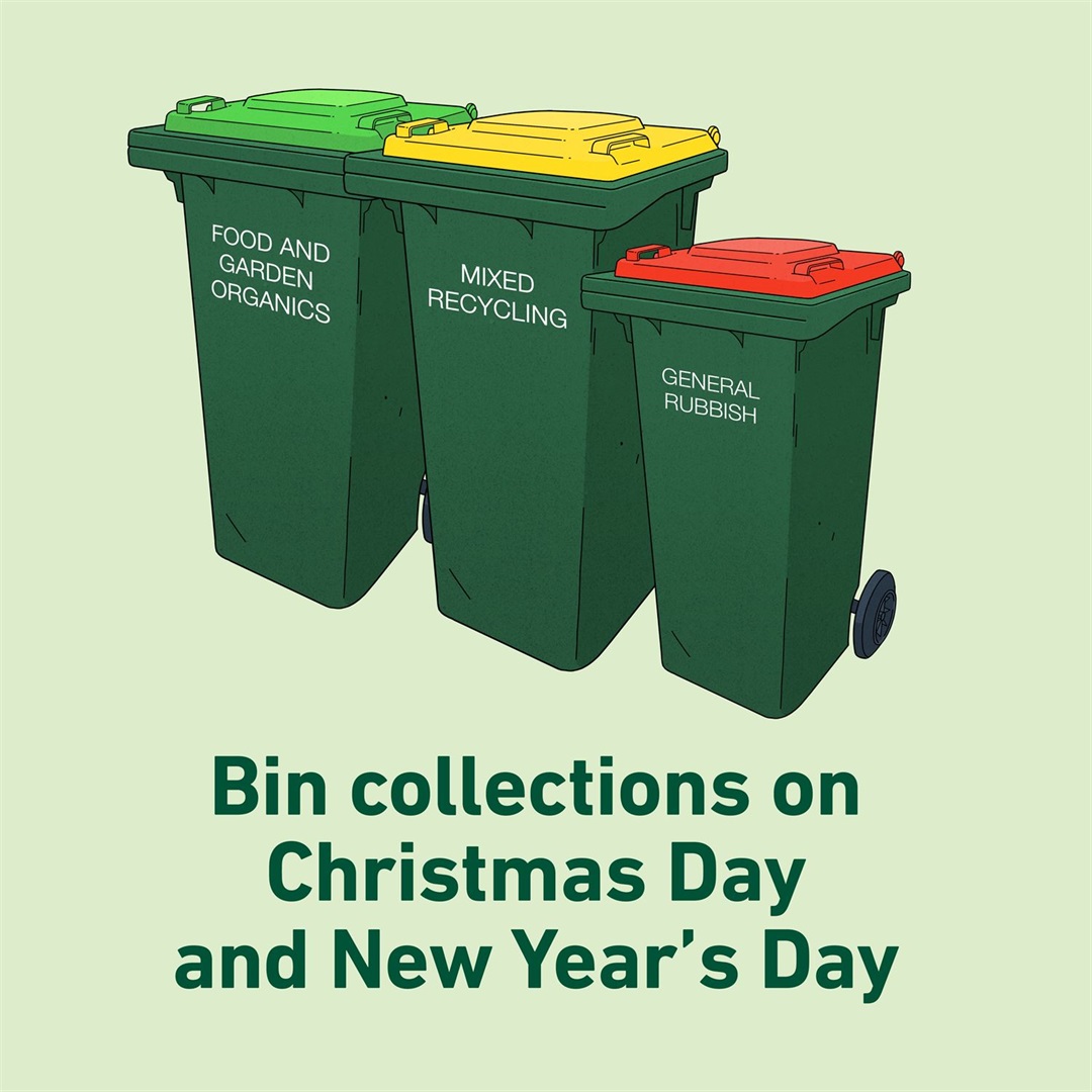Changes to kerbside bin collection schedule this festive season