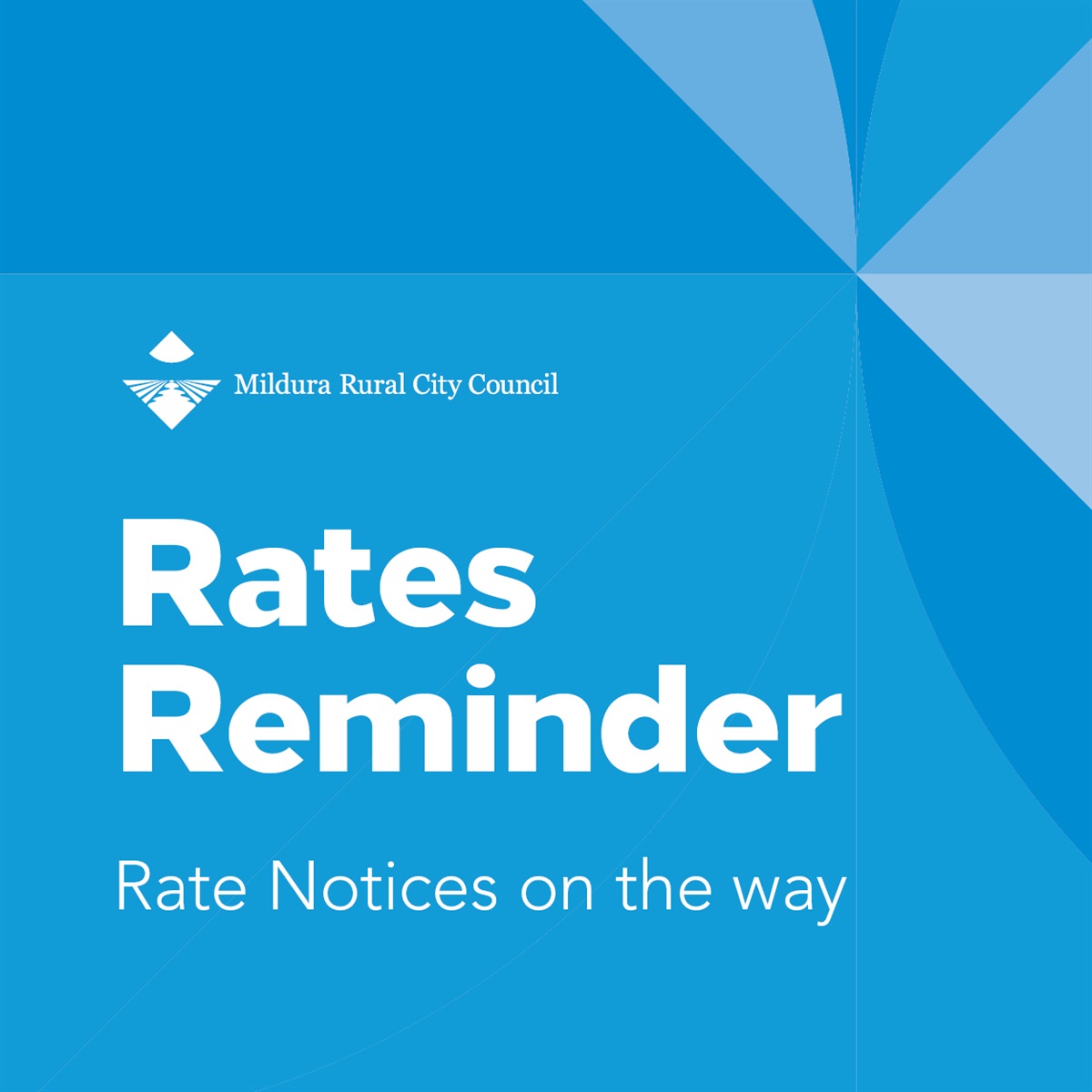 Rate notices on their way